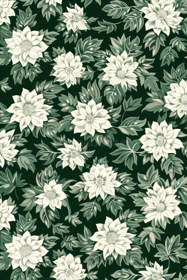 Elegant and Timeless Floral Design Featuring an Evergreen Pattern for ...