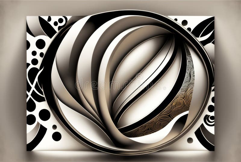 Elegant Topaz Abstract Art Featuring Flowing Curves and Patterns Stock ...