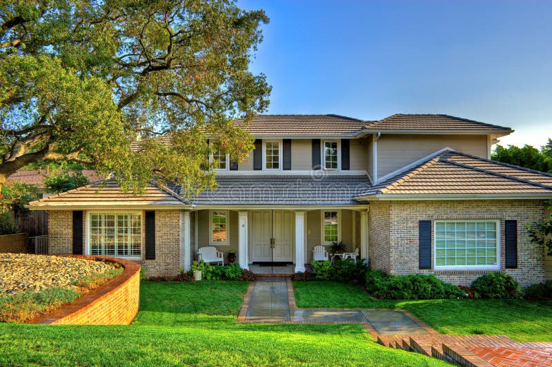 Traditional Family Home stock photo. Image of subdivision - 4529266