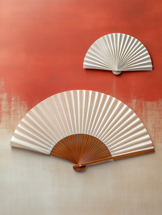 Elegant Traditional Japanese Hand Fan and a Blooming Cherry Blossom ...