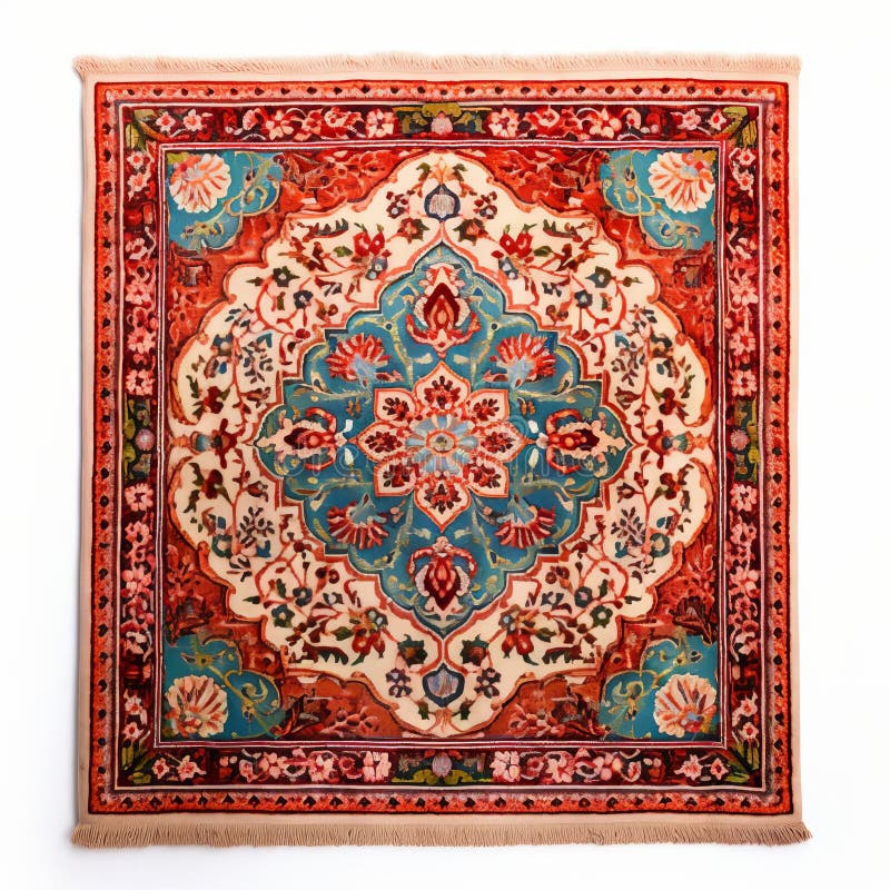 Elegant Traditional Persian Carpet with Floral Design Pattern Stock ...