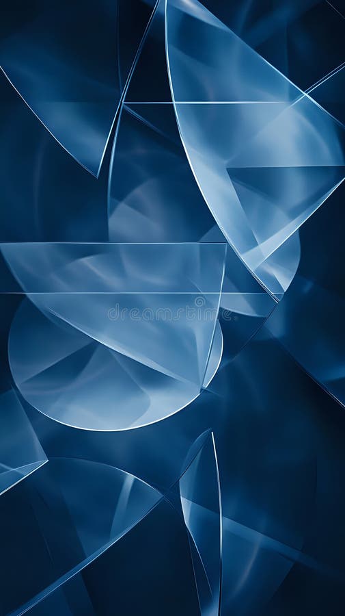 Elegant Translucent Geometric Shapes Including Circles and Triangles in ...