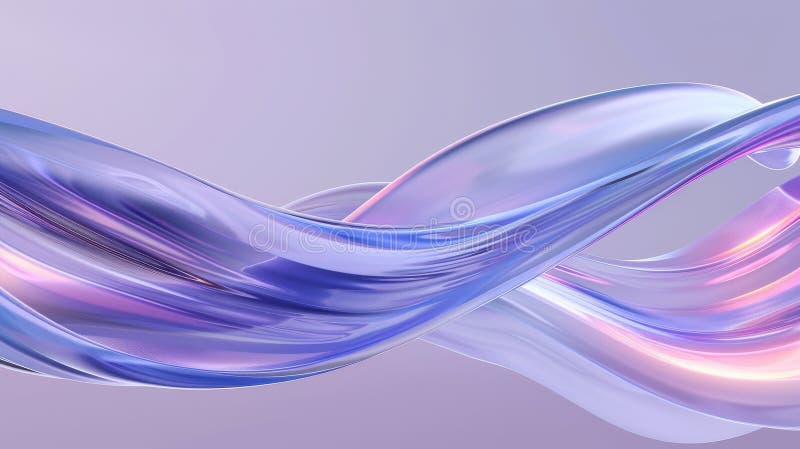Elegant Translucent Iridescent Purple Waves Stock Illustration ...