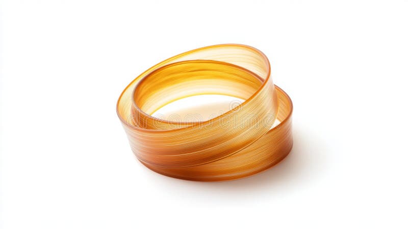 Elegant Translucent Rings in a Warm Amber Tone Create a Striking Visual ...