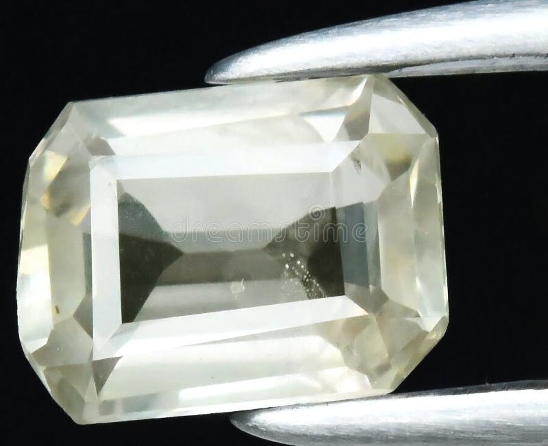 Elegant Transparent Gemstone Glimmering Under Light Stock Photo - Image ...
