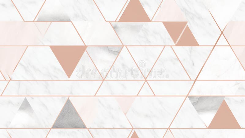 Elegant Triangles Surface Geometric Seamless Pattern Rose Gold Line ...