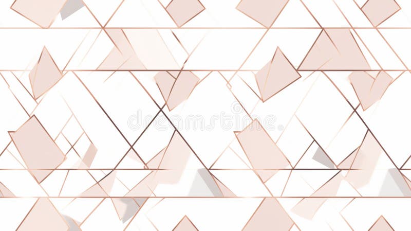Elegant Triangles Surface Geometric Seamless Pattern Rose Gold Line ...