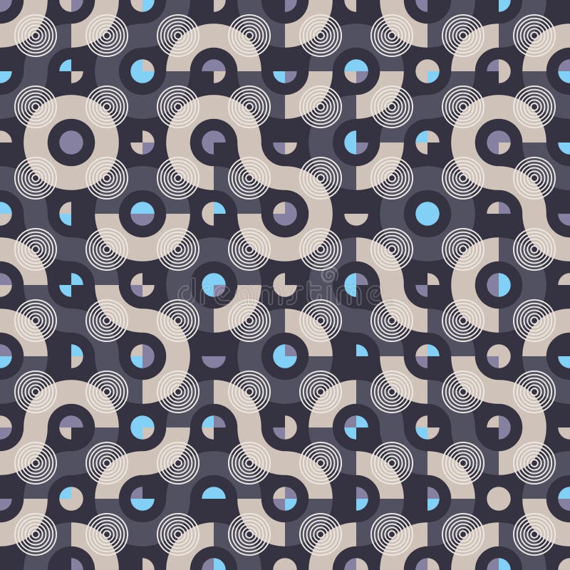 Elegant Truchet Seamless Vector Pattern. Geometric Background with ...