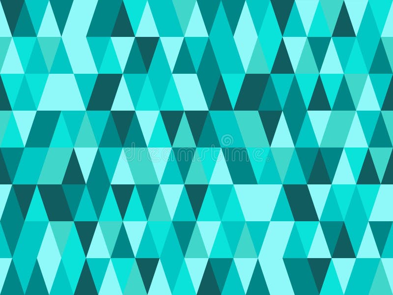 Elegant Turquoise Geometry Seamless Pattern with Triangles Stock Vector ...