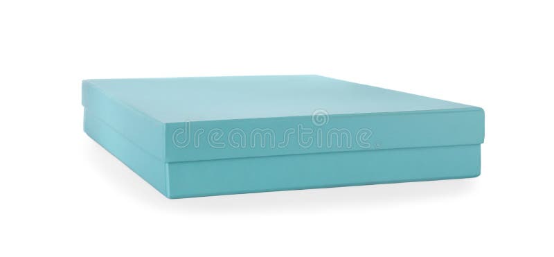 Elegant Turquoise Gift Box Isolated on White Stock Image - Image of ...