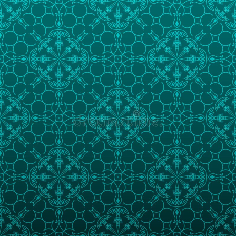 Elegant Turquois Floral Background Stock Vector - Illustration of ...