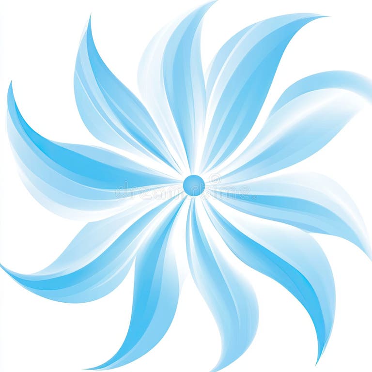 Elegant Turquoise Logo Design Featuring Swirling Light Blue Elements in ...