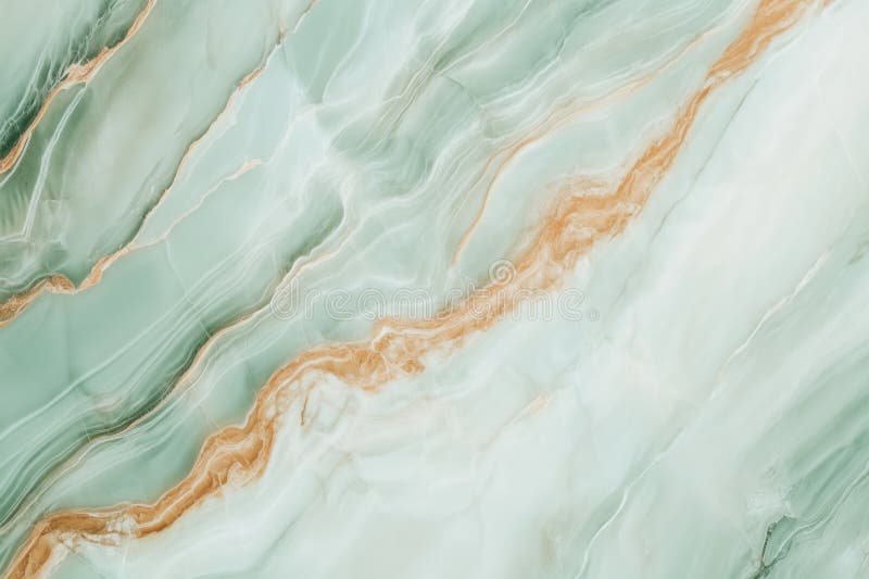 Elegant Turquoise Marble Texture with Orange Veins and Fluid Abstract ...