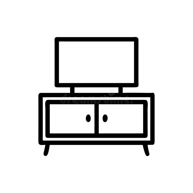 Elegant TV Armoire for Cozy Spaces Stock Vector - Illustration of ...