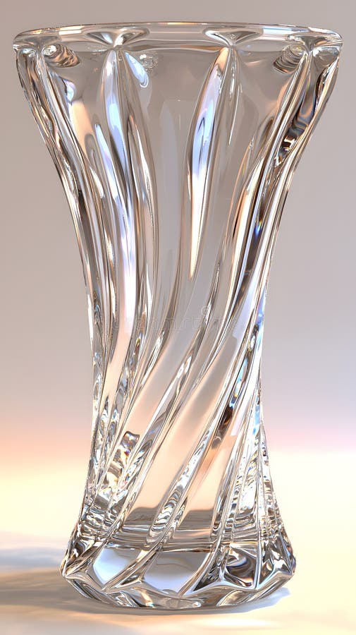 Elegant twisted glass vase stock illustration. Illustration of ...