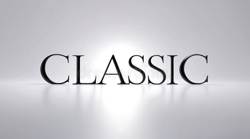 Elegant Typographic Representation of the Word Classic on a Minimal ...