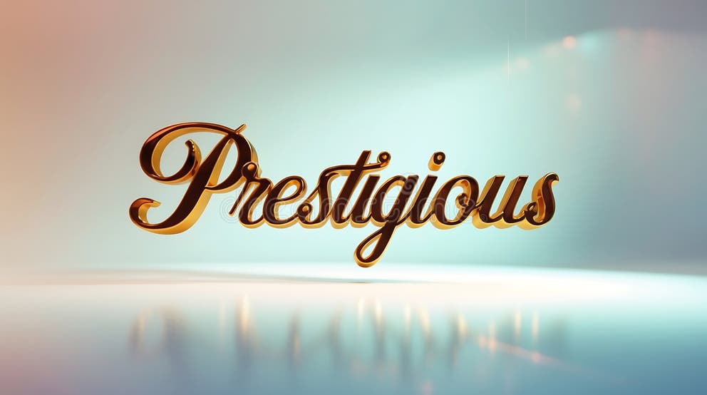 Elegant Typography Design Showcasing the Word Prestigious in a Stylized ...