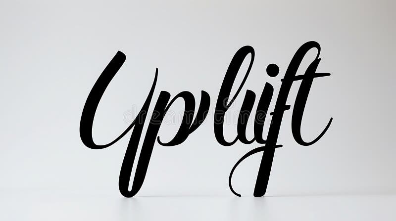 Elegant Typography Displaying the Word Uplift Against a Minimal ...