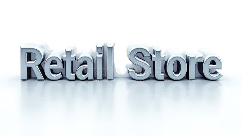 Elegant Typography for Retail Store Displayed on a Plain Background ...