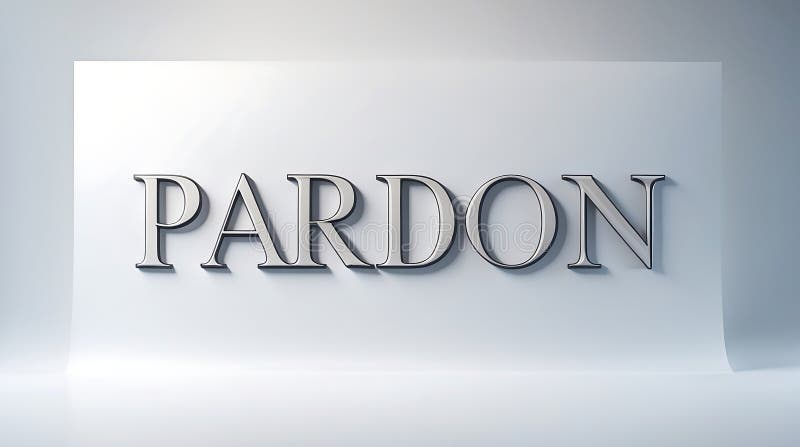 Elegant Typography Showcasing the Word Pardon with a Subtle Backdrop ...