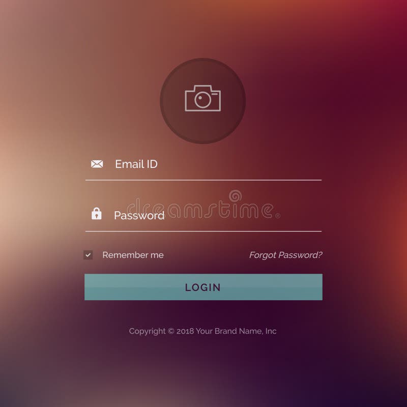 Elegant Ui Design for Login Form Template Stock Vector - Illustration ... Elegant Ui Design for Login Form Template Stock Vector - Illustration ...