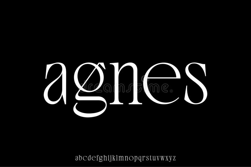 Elegant and Unique Alphabet Display Font Vector. Beautiful Minimalist ...