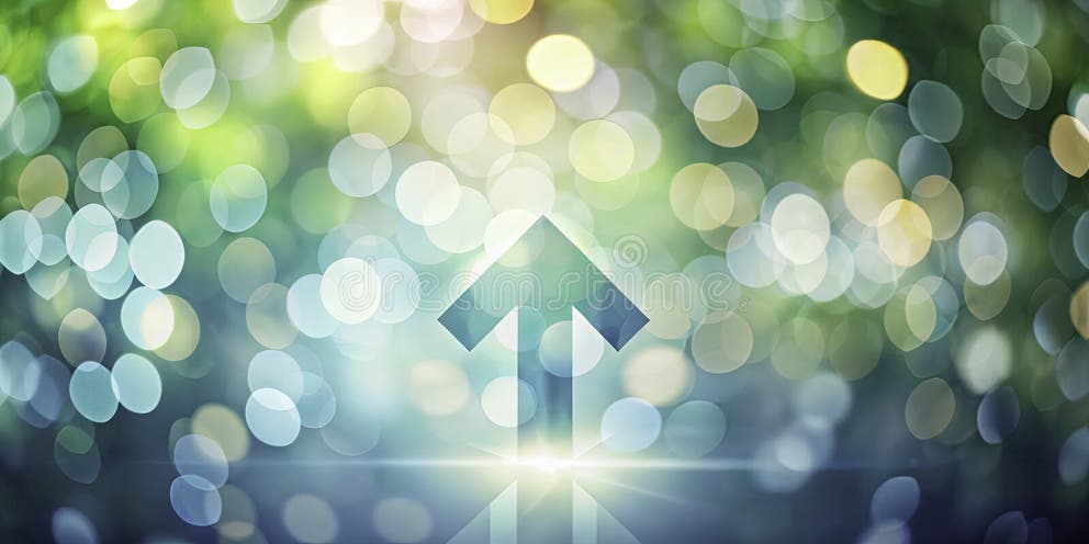 Elegant Up and Down Arrow Vector Graphics with Bokeh Effect Minimalist ...
