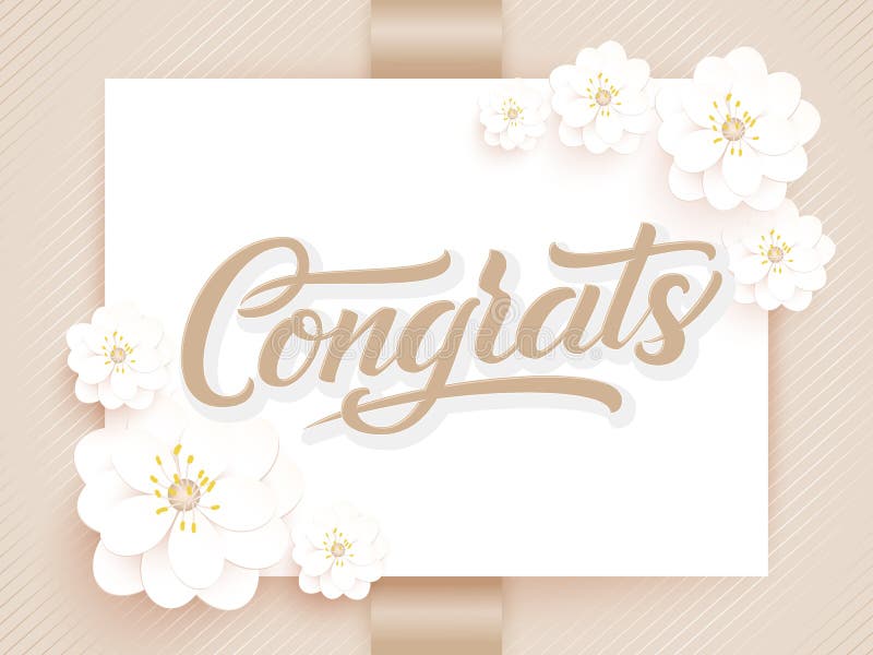 Elegant Vector Congrats Card. Vector Invitation Card with Background ...