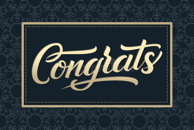 Elegant Vector Congrats Card. Vector Invitation Card with Background ...