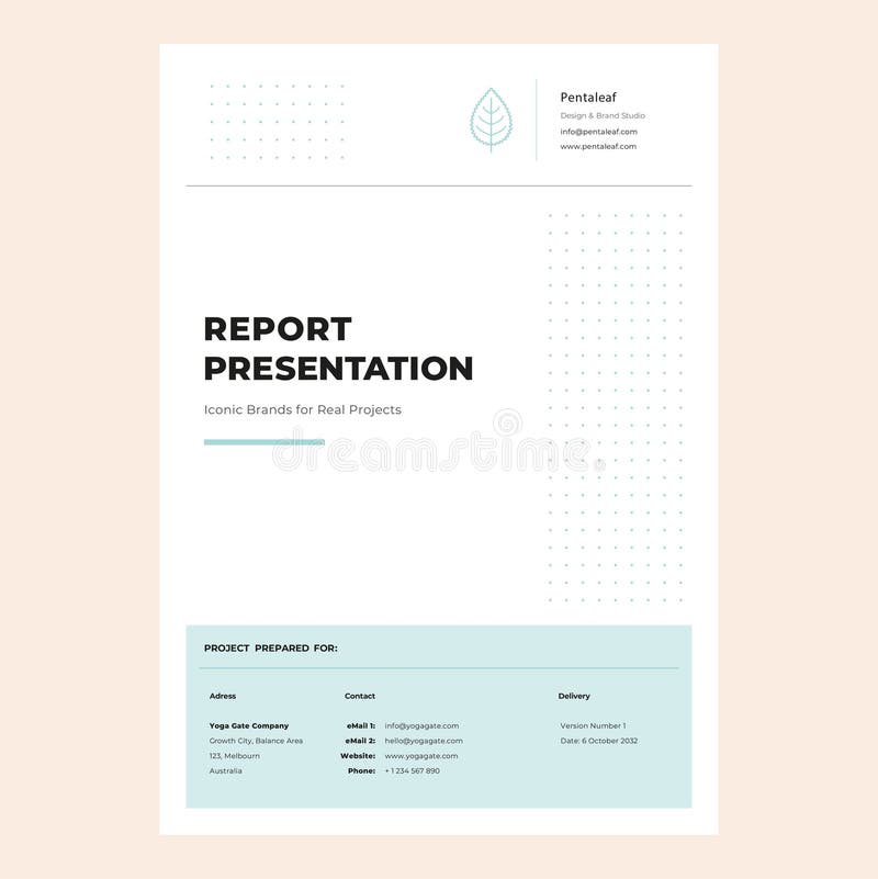 Elegant Vector Cover Report with Logo Stock Illustration - Illustration ...