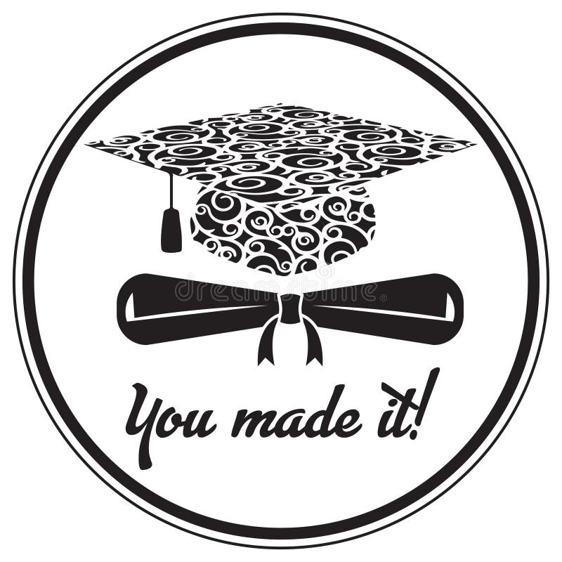 Classic Graduation Cap Outline Icon in Vector Format for Academic ...