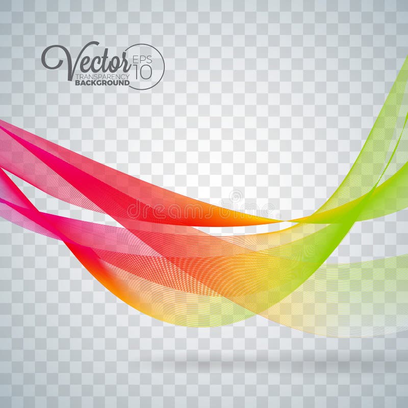 Elegant Vector Flowing Color Wave Design on Transparent Background ...