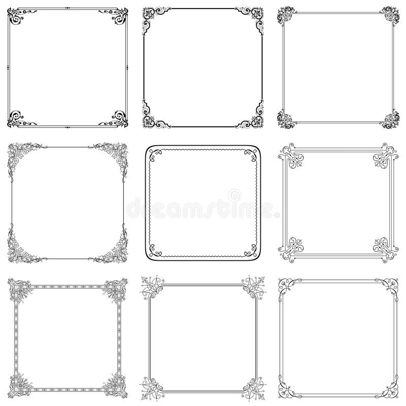 Elegant vector frame stock vector. Illustration of simple - 15017631