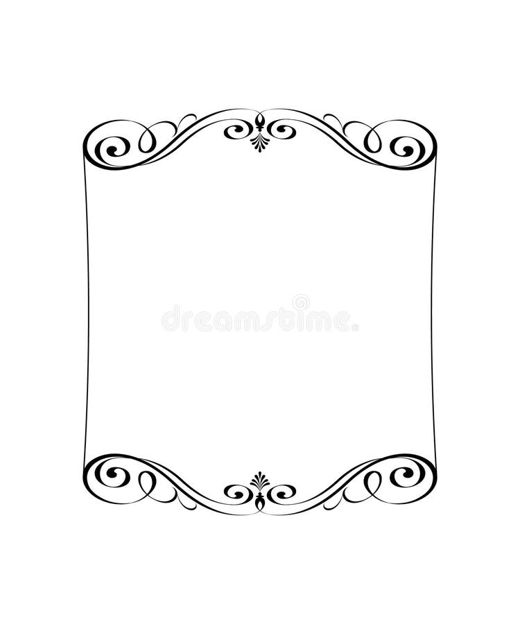 Elegant Vector Frame for Your Projects. Isolated, Editable Black on ...