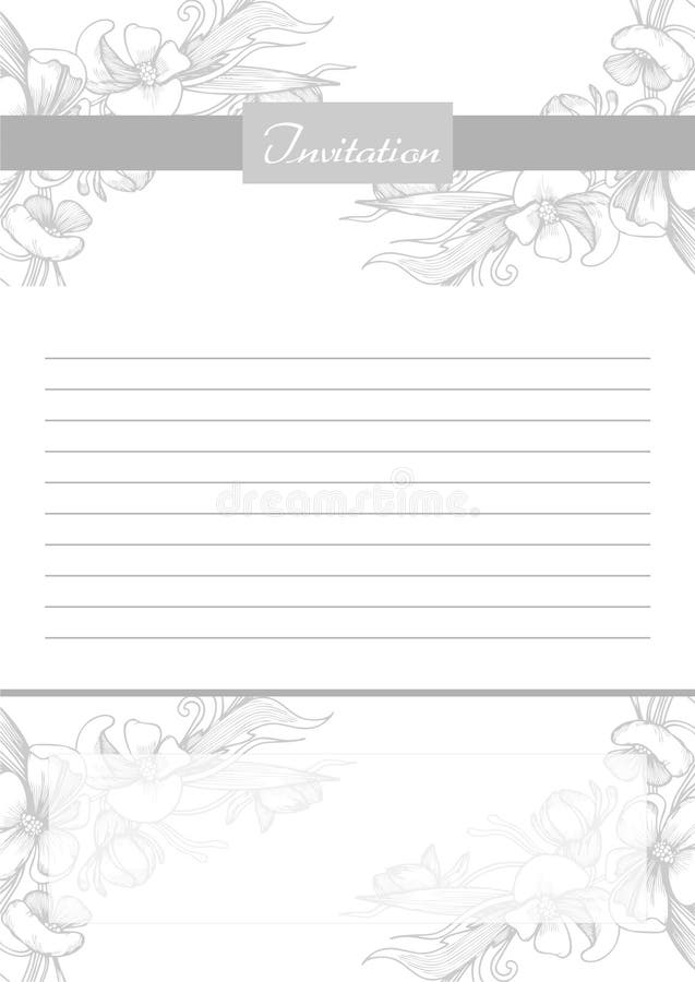 Elegant Vector Invitation Card with Blank Space Stock Vector ...