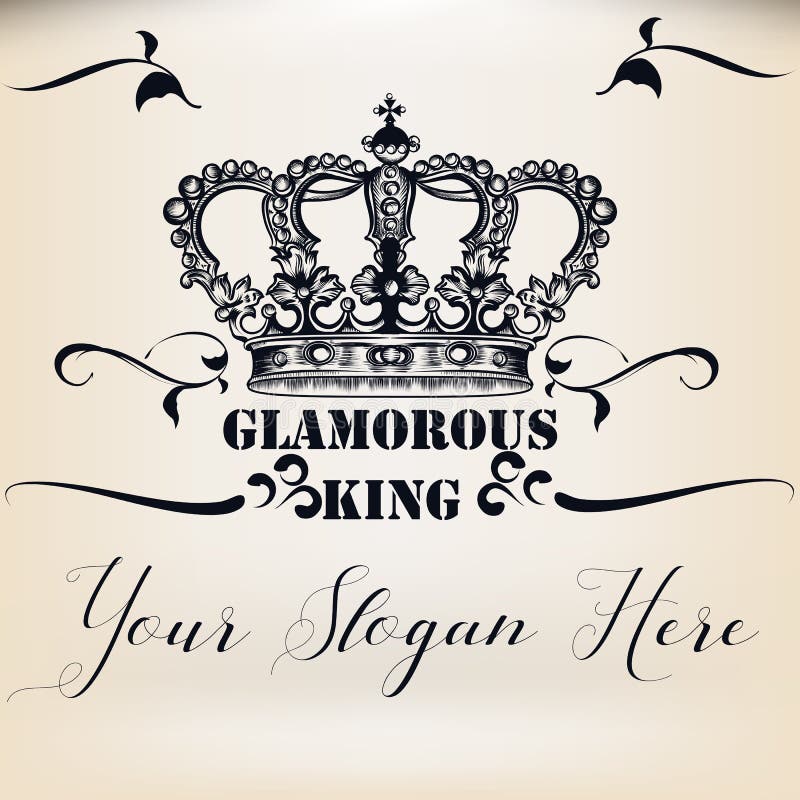Elegant Vector Invitation Card with King Crown Stock Vector ...