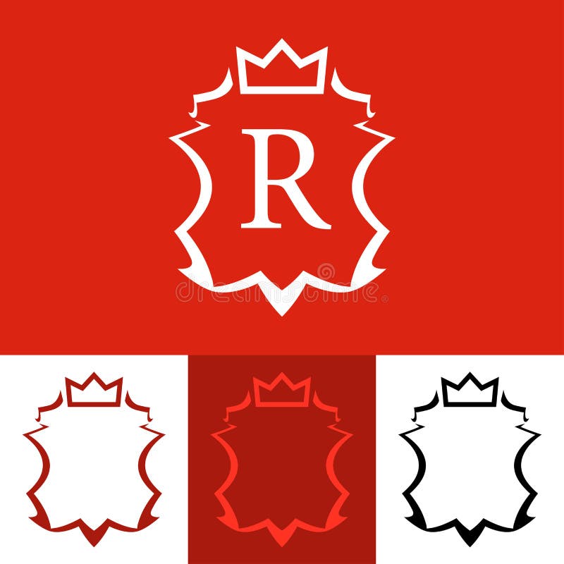 Elegant Vector Line Art Blazon Stock Vector - Illustration of line ...