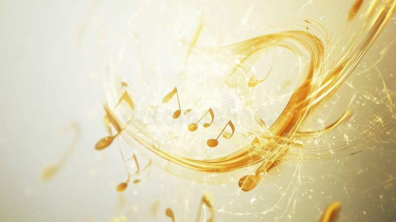 Elegant Vector Music Logo Featuring Heavenly Energy Surrounding Notes ...