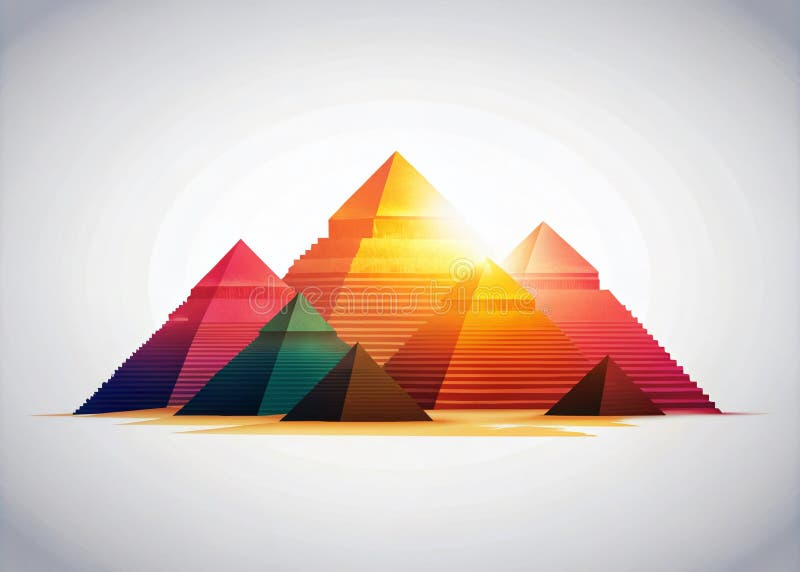 Clean Vector Outline Pyramids Versatile Silhouette Graphics for ...