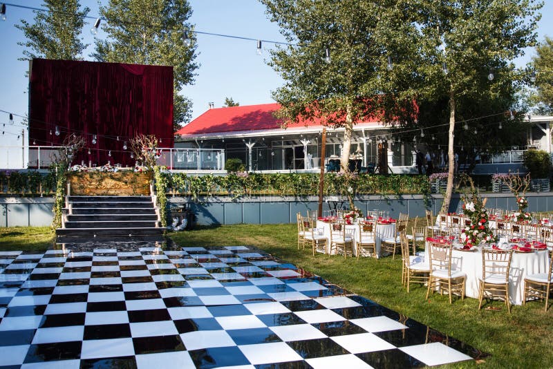 An Elegant Venue for an Open Air Wedding Party Stock Image - Image of ...