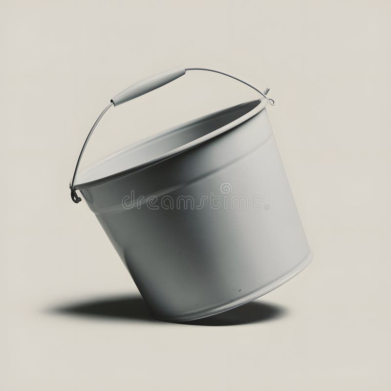 Elegant and Versatile White Bucket with Tilted Presentation, Ideal for ...