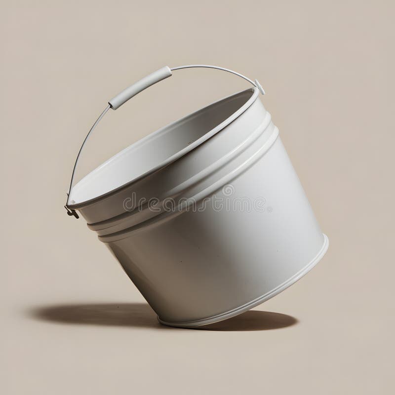 Elegant and Versatile White Bucket with Tilted Presentation, Ideal for ...