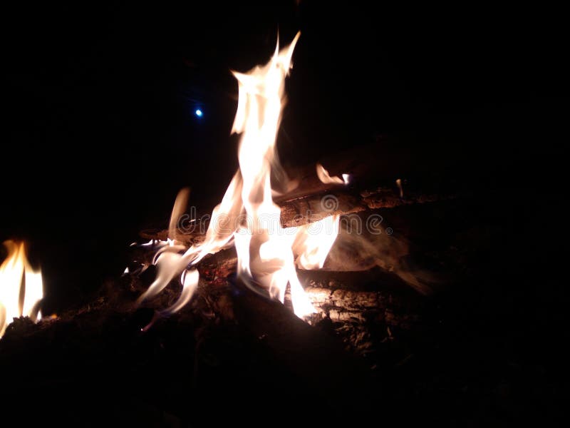 Elegant View of Fire at Night Stock Image - Image of light, candle ...