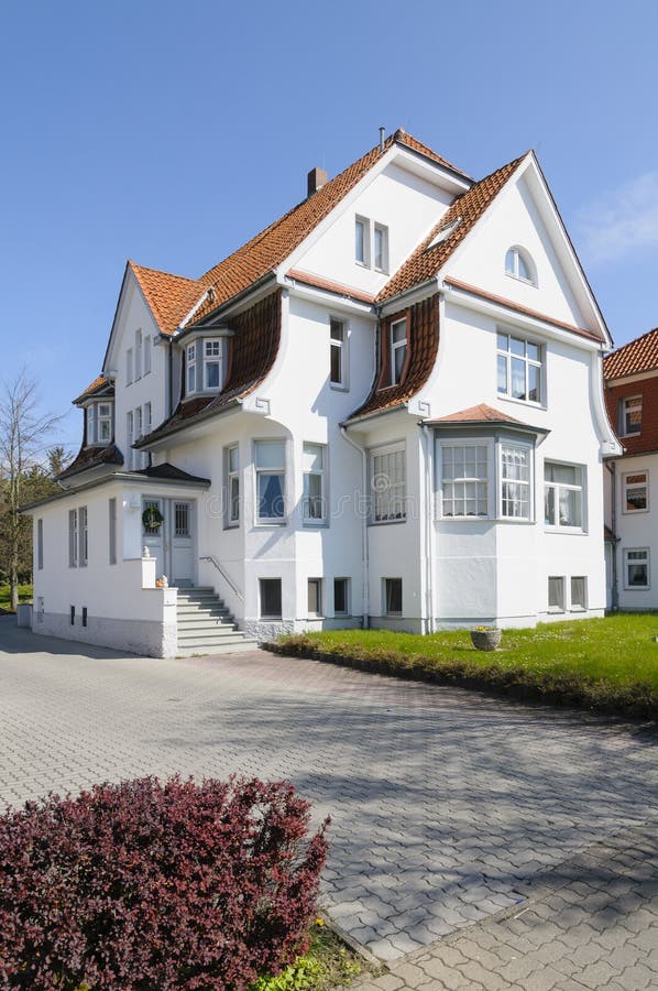 Nice Danish villa stock image. Image of sunny, outdoors - 10328601