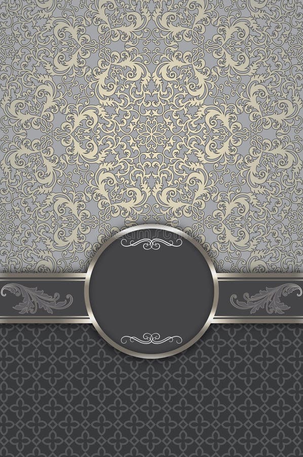 Vintage Silver Background Elegant Patterns Stock Illustrations – 1,216 ...