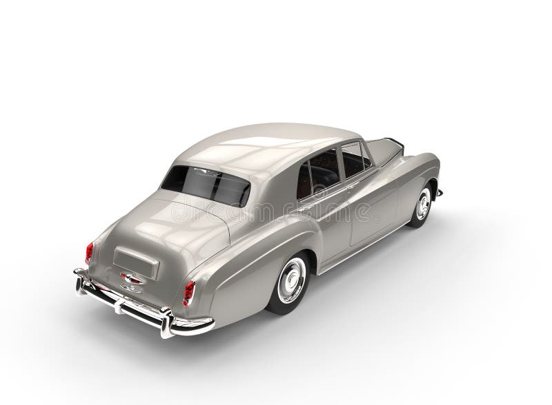 Elegant Vintage Car - Top View Stock Illustration - Illustration of ...