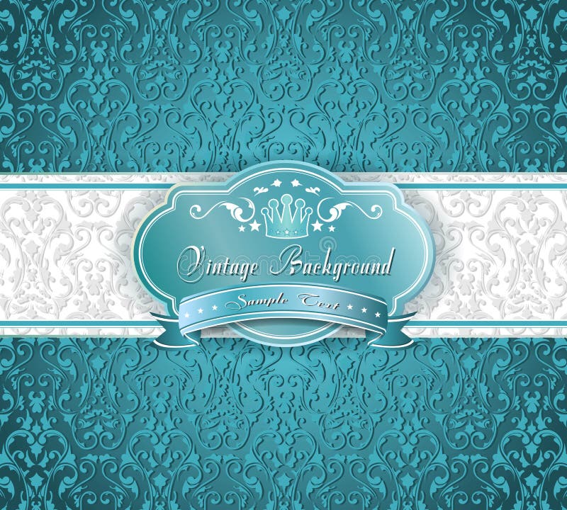 Elegant Vintage Card. Design Background with Ornate Vintage Pattern ...