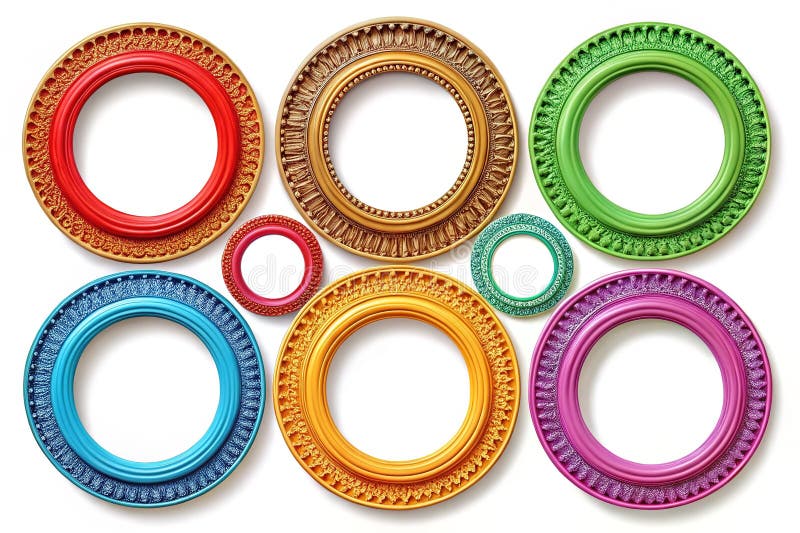 Elegant Vintage Circle Frames Sharp Bright and Professional Photography ...