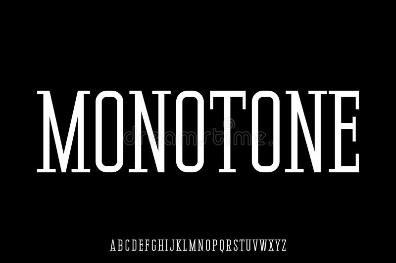 Elegant Vintage Condensed Font Vector Stock Vector - Illustration of ...