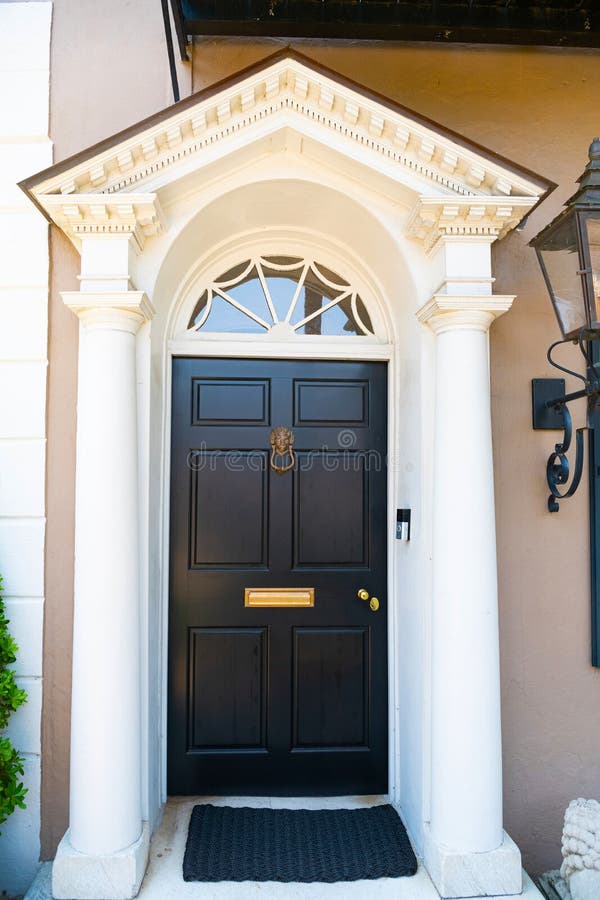 Elegant Vintage Door in an Old House Stock Image - Image of elegance ...